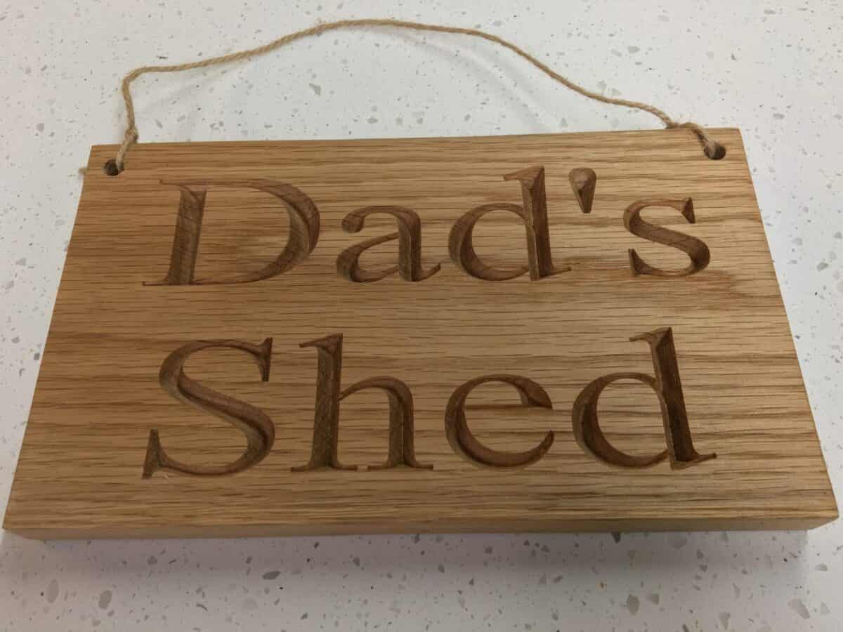 Shed Sign 250 x 150 x 20mm - Hartwood Timber