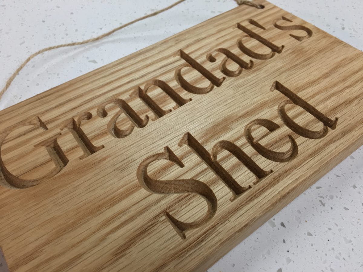 Shed Sign 250 x 150 x 20mm - Hartwood Timber
