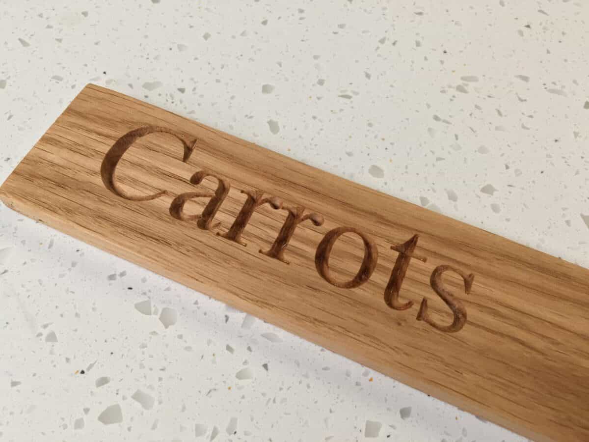 Solid Oak Veg Labels - Hartwood Timber