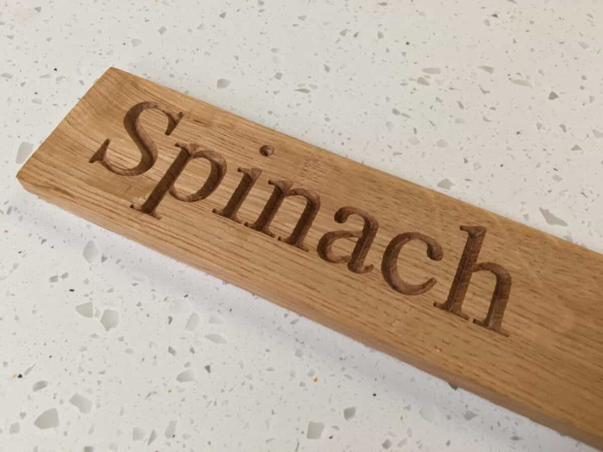 Solid Oak Veg Labels - Hartwood Timber