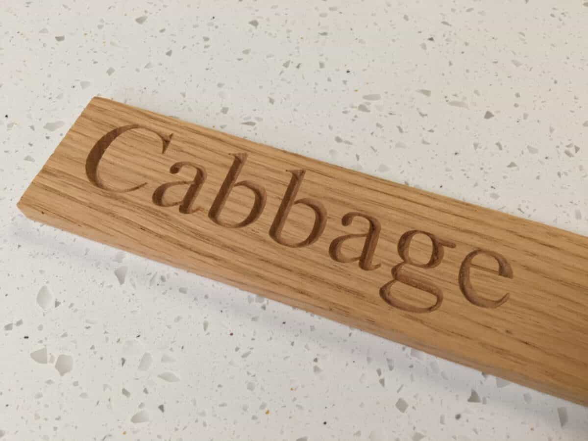 Solid Oak Veg Labels - Hartwood Timber