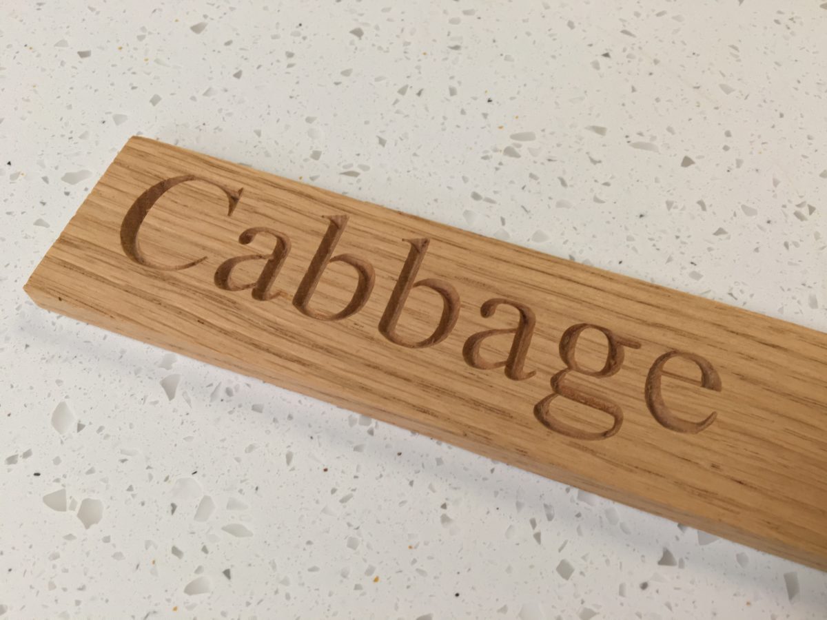 Solid Oak Veg Labels - Hartwood Timber