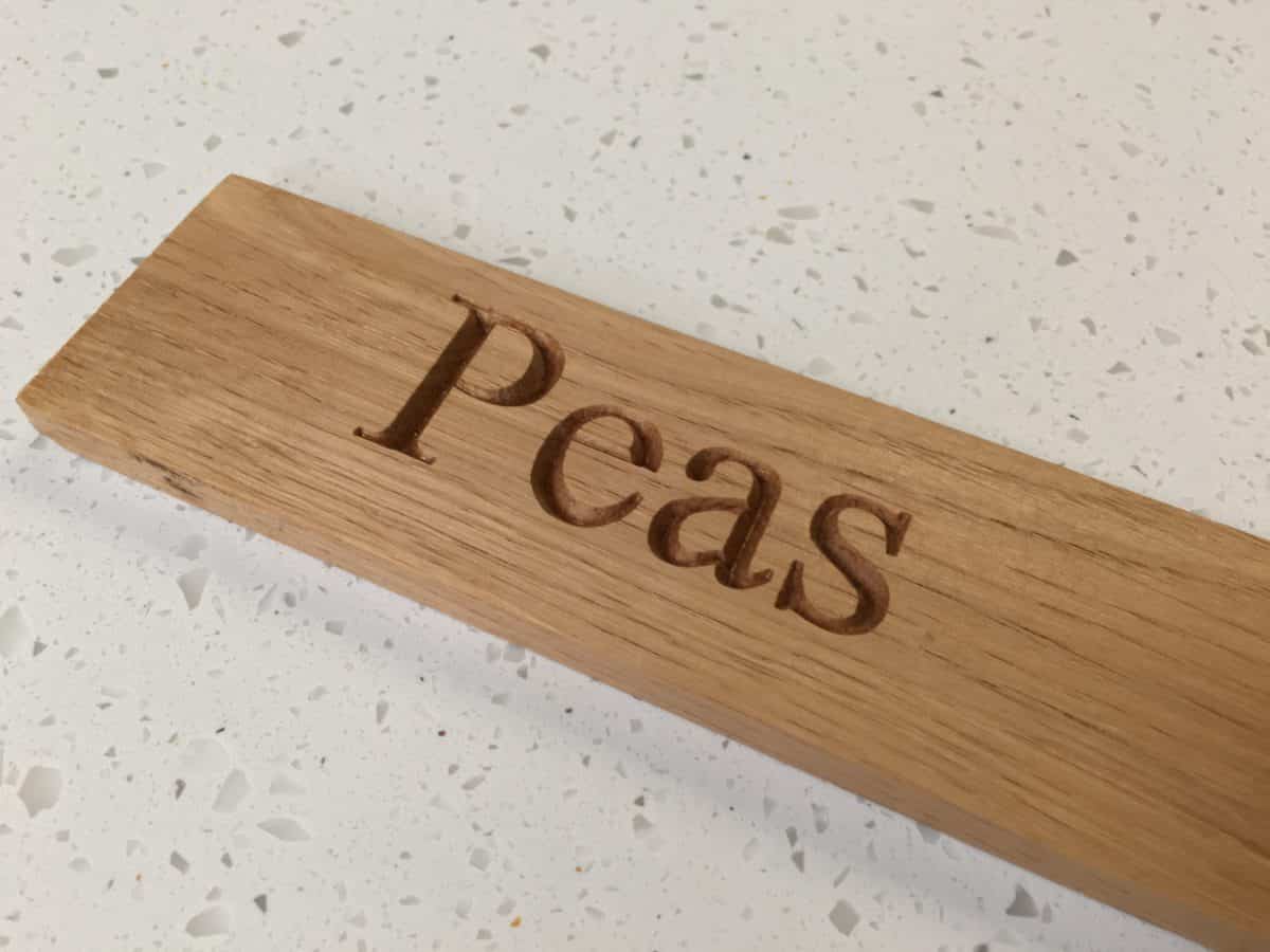 Solid Oak Veg Labels - Hartwood Timber