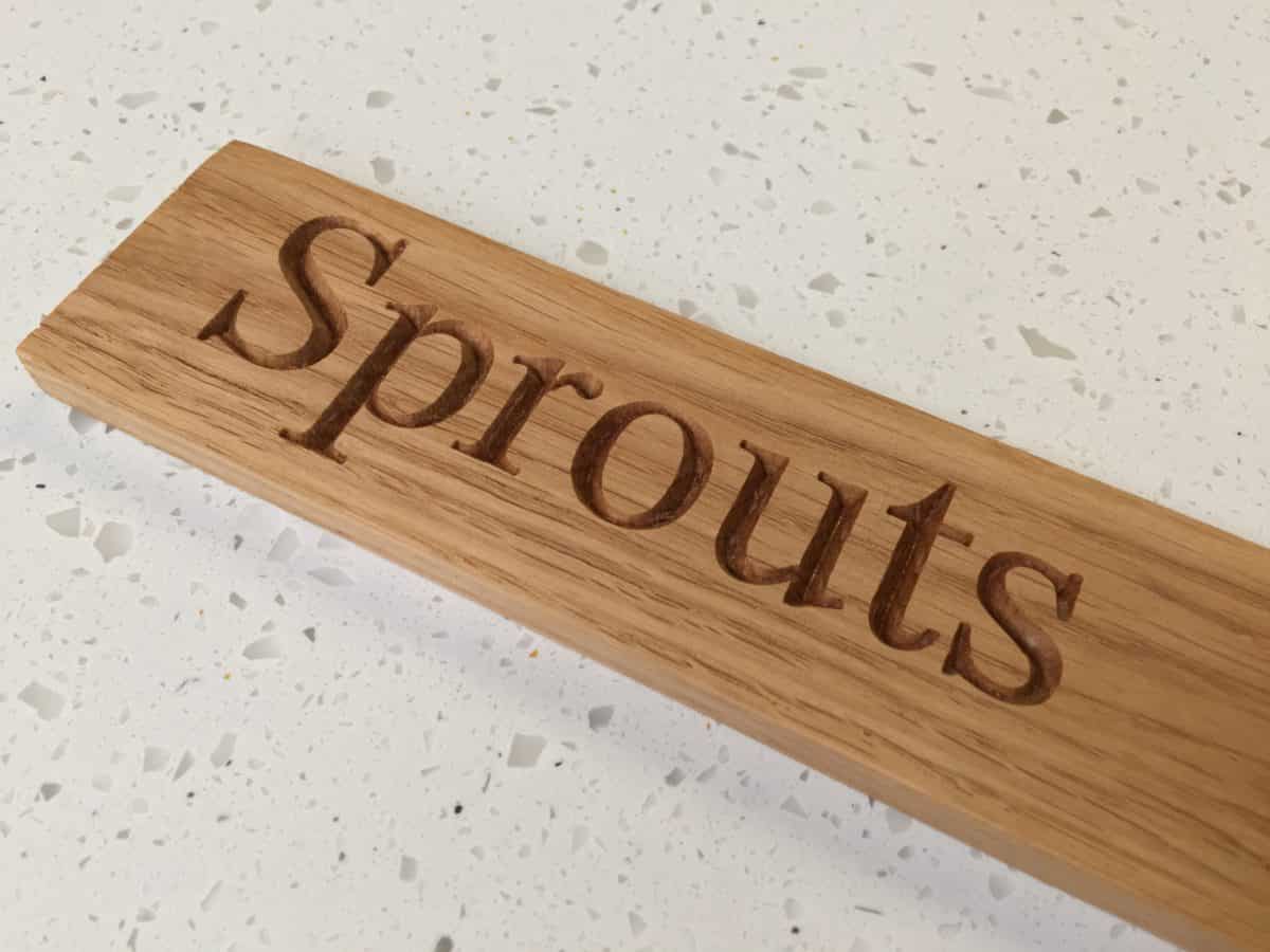 Solid Oak Veg Labels - Hartwood Timber