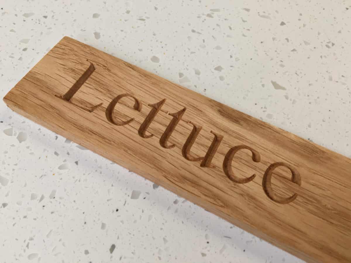 Solid Oak Veg Labels - Hartwood Timber