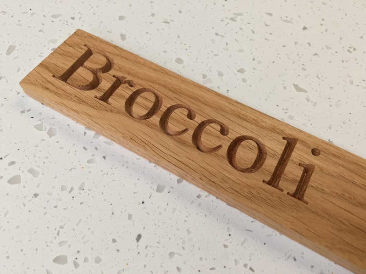 Solid Oak Veg Labels - Hartwood Timber