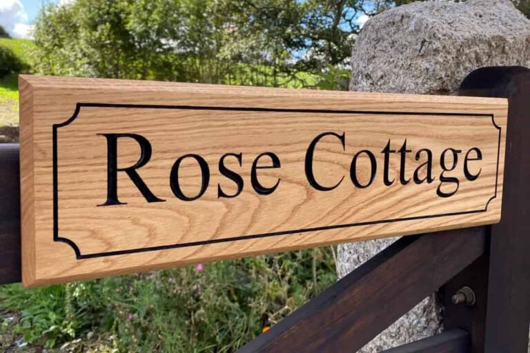 Wooden House Signs - Hartwood Timber