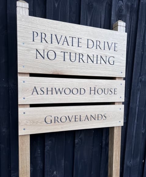 Custom Wooden Ladder, Entrance, Estate & Farm Signs - Hartwood Timber