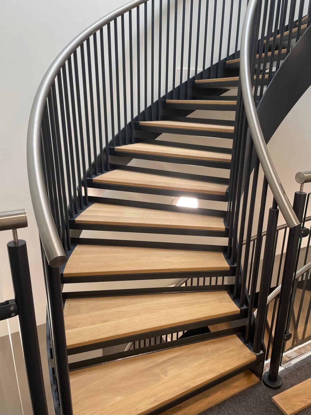Oak Spiral Stair Treads - Hartwood Timber